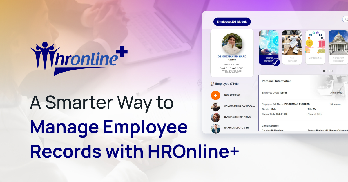 A Smarter Way to Manage Employee Records with HROnline+